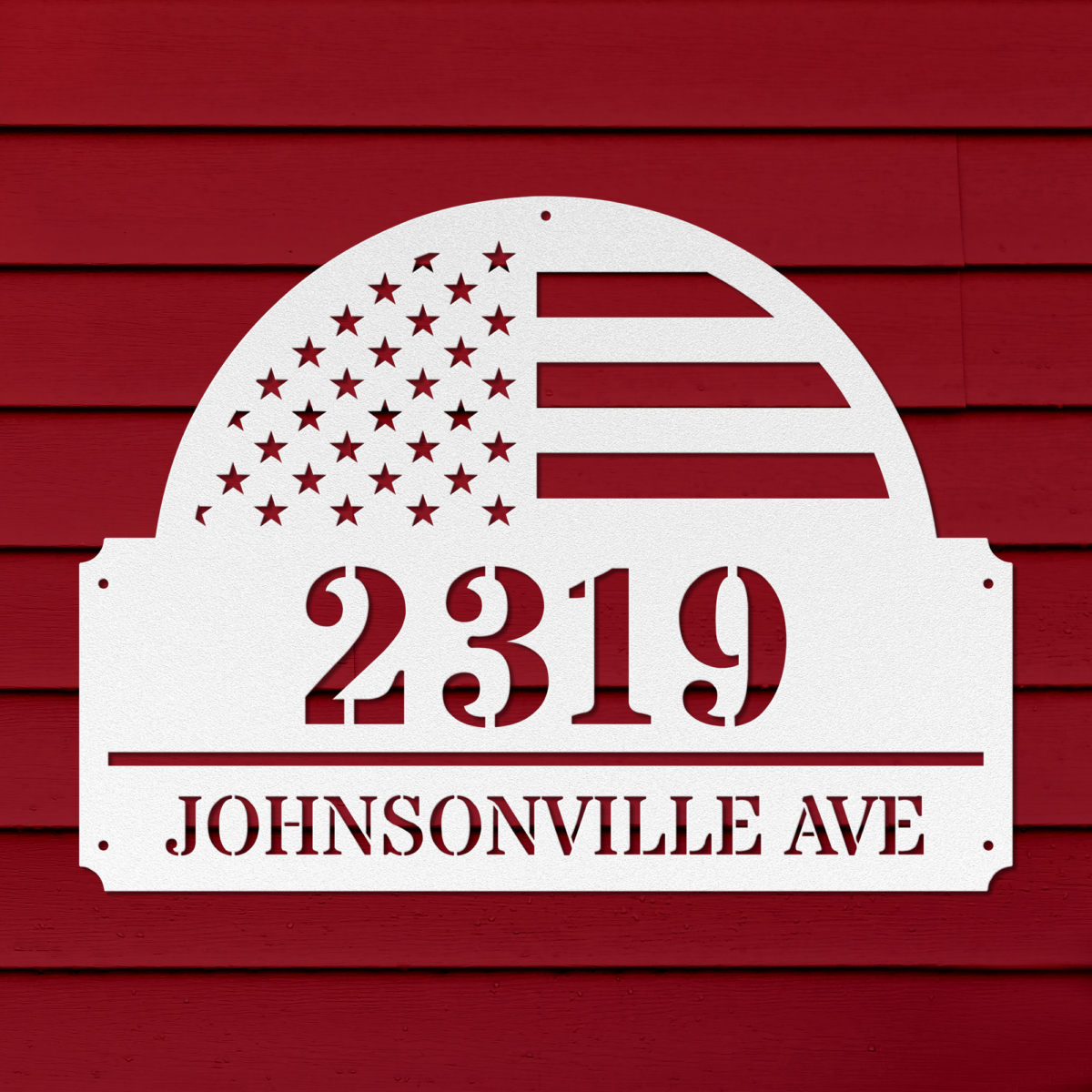 Personalized American Flag Metal Address Sign – Craig Art Prints